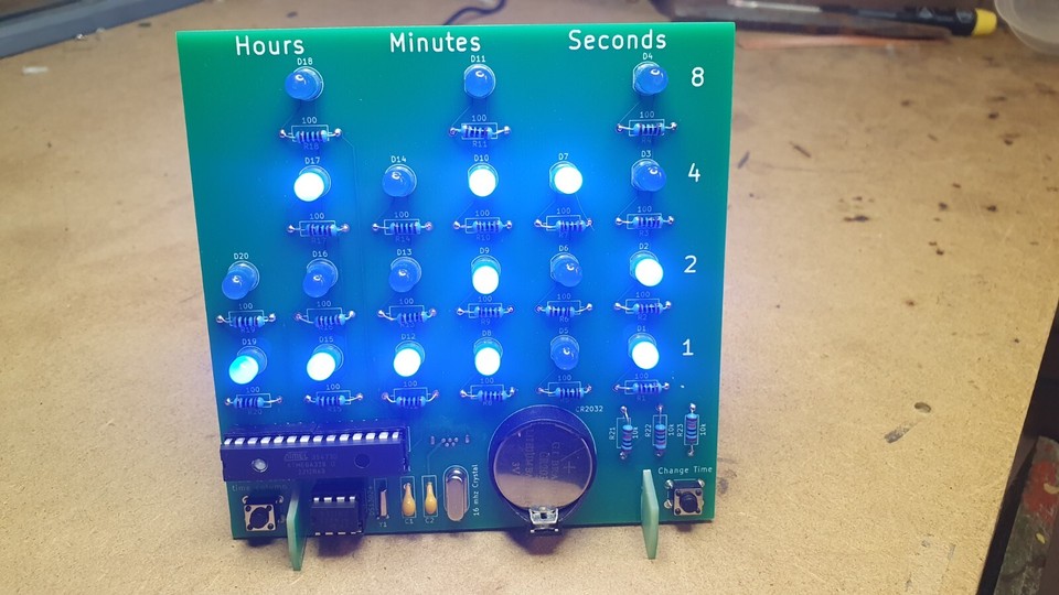 Binary Clock Kit DIY Solder Power Of 2 Clock | eBay
