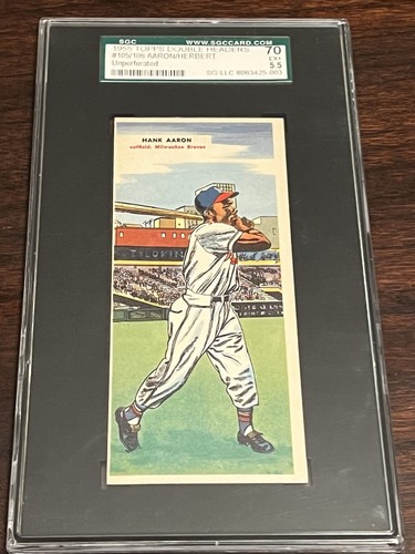 1955 Topps Double Header Hank Aaron SGC 5.5 Unperforated!! | eBay