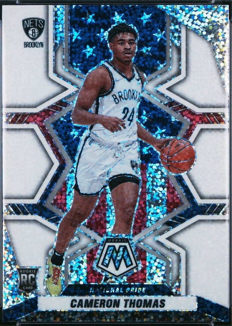 2021-22 Panini Mosaic - National Pride Cameron Thomas #255 White ...
