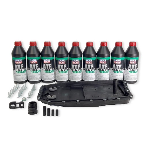 Transmission Service Kit 9L ATF + Oil Pan + Filter + Gaskets + Bolts ...