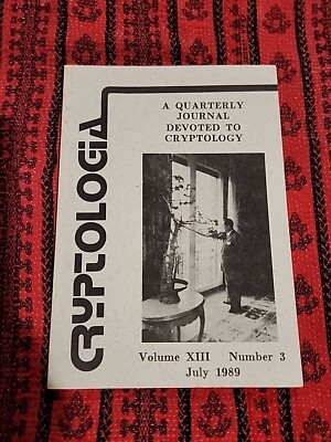 Cryptologia journal Vol 13 No 3 July 1989 cipher cryptology | eBay