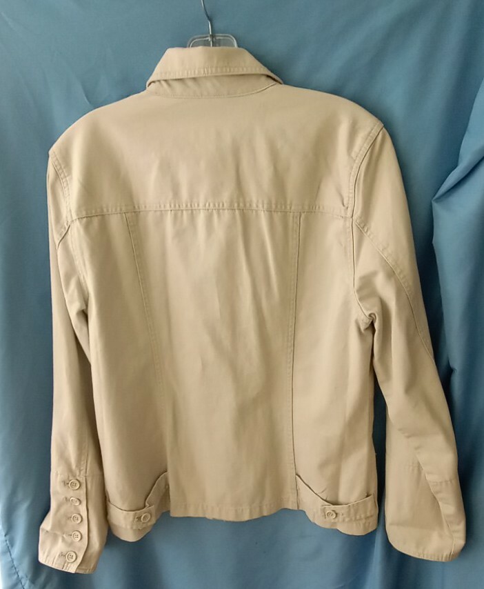 Women's Caribbean Joe Jacket Beige Lightweight Cotton Sz Medium 5 ...
