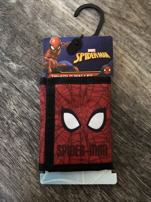 Spider Man Marvel Tri Fold Canvas Wallet, New | eBay