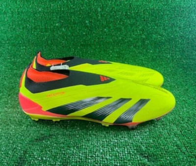 Men adidas Predator Elite Laceless FG Soccer Cleats Yellow/Black IE2366 ...