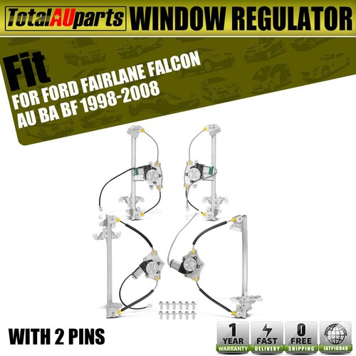 4x Front & Rear Window Regulator W/ Motor for Ford Falcon Fairlane AU ...