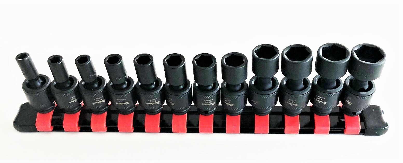 12pc Proto Blackhawk 1/4" Impact Universal Swivel Flex Socket Set ...
