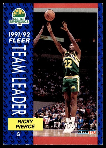 1991 Fleer #396 Ricky Pierce Team Leader Seattle SuperSonics | eBay