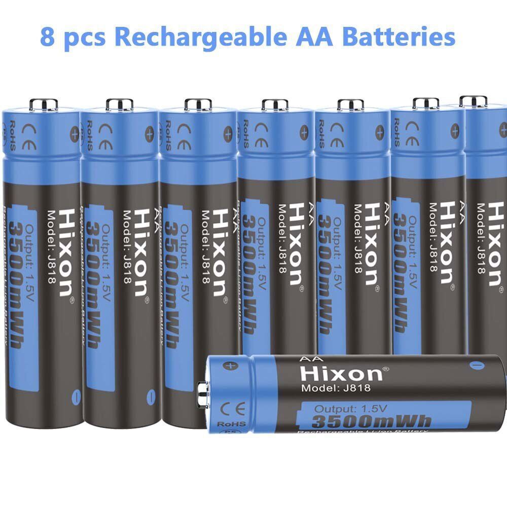 1.5V Rechargeable AA AAA Lithium Batteries Hixon Double / Triple A ...