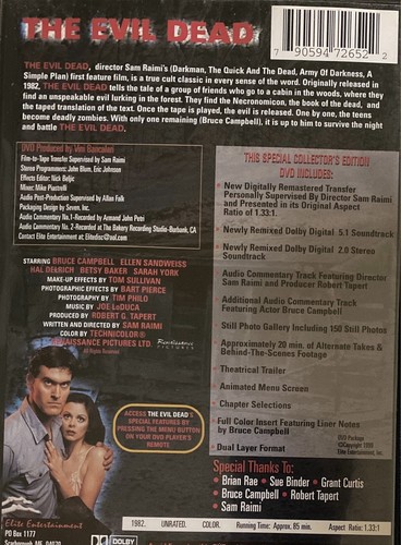 The Evil Dead DVD Special Collector’s Edition | eBay