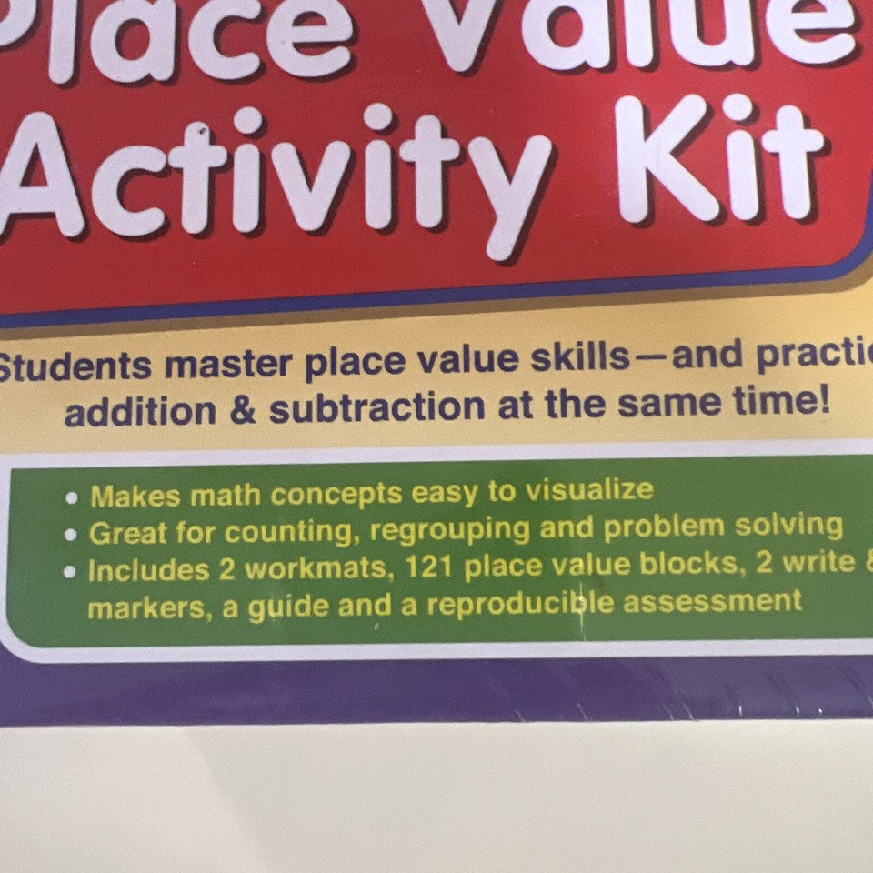 Lakeshore colored plastic Place Value Activity Kit 121 Piece Math ...