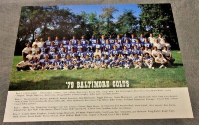 1979 BALTIMORE COLTS OFFICIAL TEAM PICTURE NFL FOOTBALL RARE NICE ...