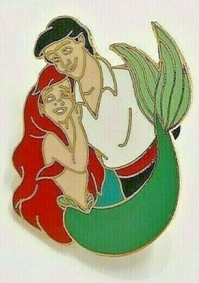 RARE RETIRED Disney 1990 The Little Mermaid Prince Eric Holding Ariel ...