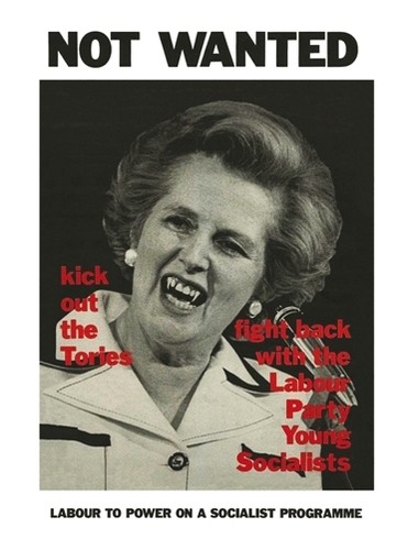 Vintage 1980's Young Socialists Anti Margaret Thatcher Poster A3 Print ...