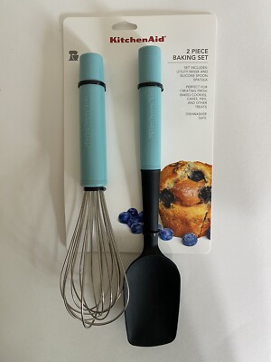 KitchenAid Two Piece Baking Set Includes Whisk And Silicone Spoon ...