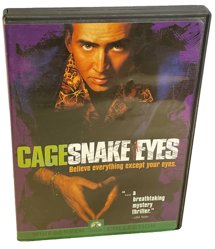Snake Eyes (DVD, 1999, Widescreen) Nicolas Cage, Gary Sinise, Carla ...