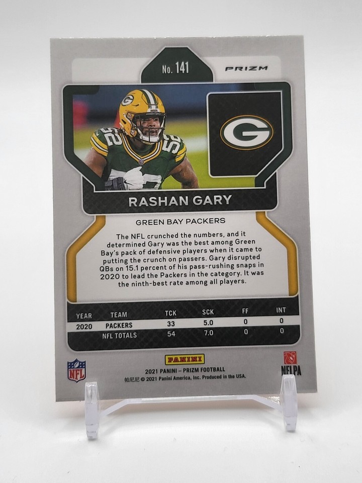 Rashan Gary ORANGE LAZER PRIZM 2021 Panini Prizm #141 Green Bay Packers ...