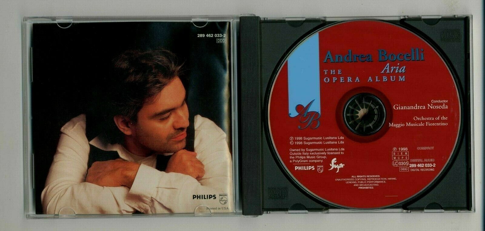 ANDREA BOCELLI - ARIA THE OPERA ALBUM / CD / 1998 PHILLIPS 289 462 033 ...