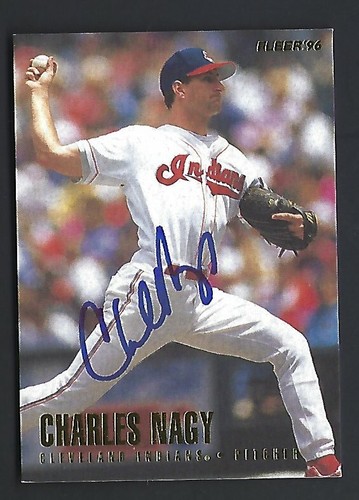 1996 Fleer Charles Nagy Card #93 Autograph Signed Indians | eBay