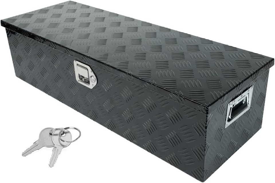 39"X13"X10" PICKUP TRUCK TRUNK BED TOOL BOX TRAILER STORAGE+LOCK ...