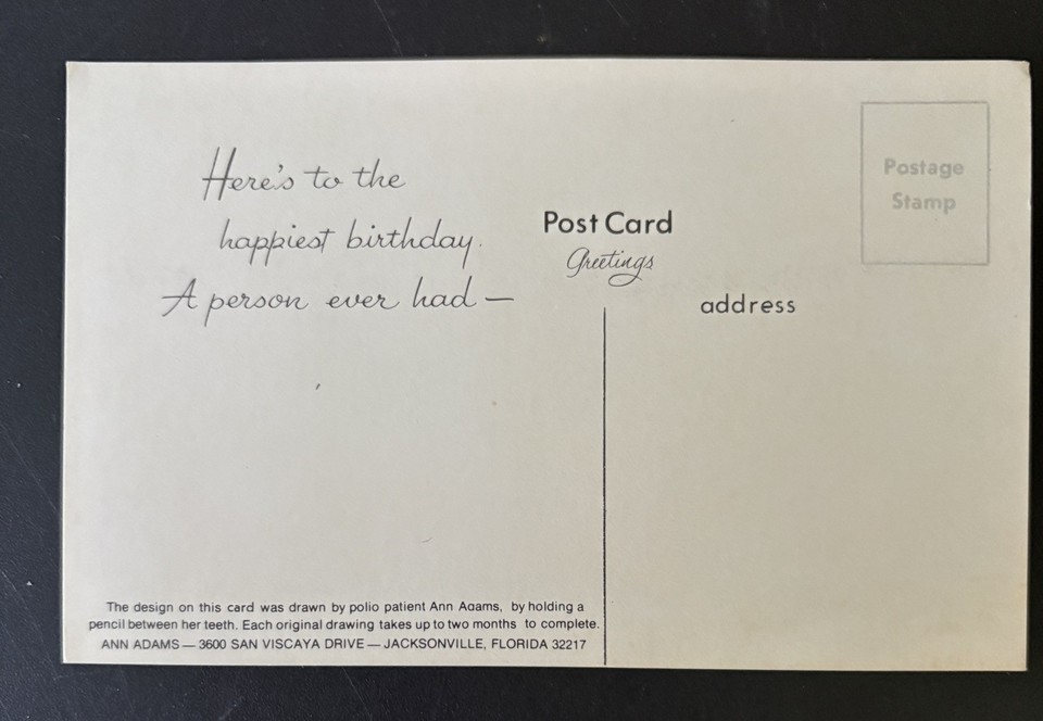 Vintage Postcards - the design was drawn by polio patient Ann Adams ...