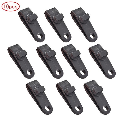 10pcs Clamp Snap Tarp Tighten Tool Survival Camping Tent Holders Clip ...