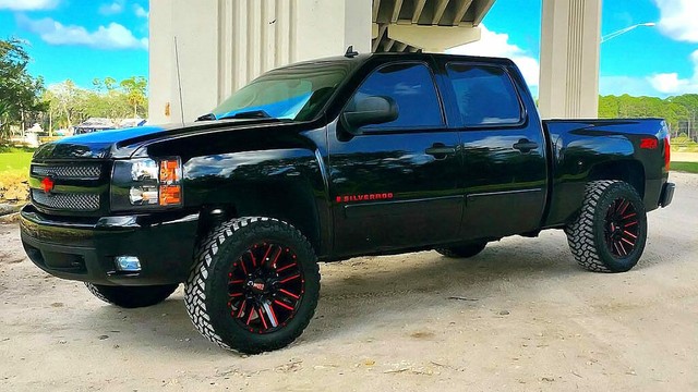 KMC 20x10 Moto Metal Wheels Mo978 Razor Satin Black Machined W Red FS ...