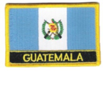 GUATEMALA FLAG EMBROIDERED PATCH WITH NAME - IRON-ON - NEW 2.5 x 3.5 ...