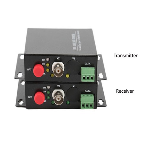 1 Channel Video Data Fiber Optical Converter Transmitter Receiver ...