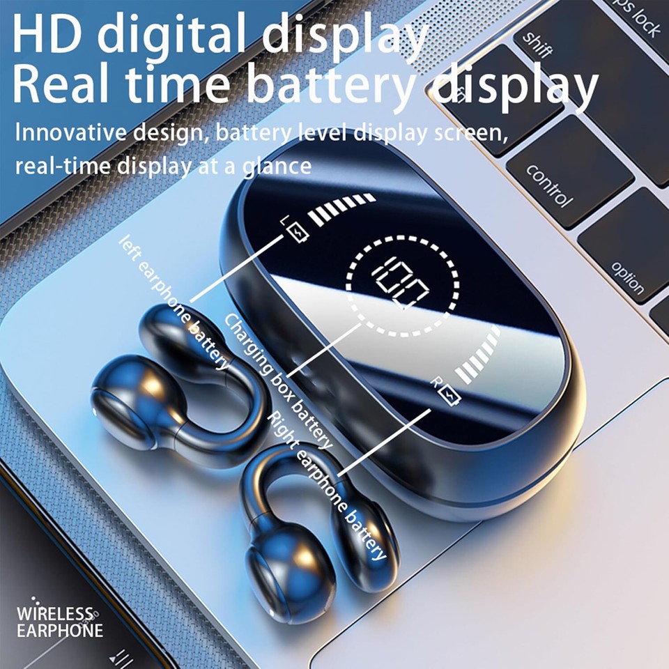 M47 Wireless Earbuds Ear Clips Bluetooth Sport Buds With Charging Case ...