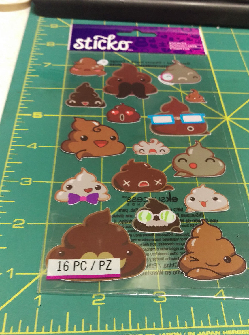 New ! 16 piece Funny Frosting stickers by Sticko - Fun sticker set ...