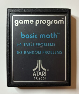 Basic Math (Atari 2600, 1977) Rare! Cartridge Only. | eBay
