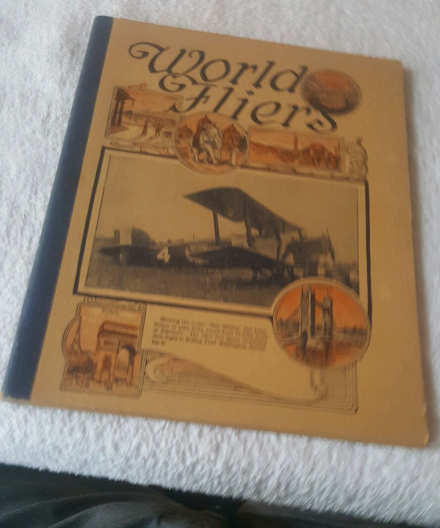 Early 1900s children's school notebook WORLD FLIERS beautiful aviation ...