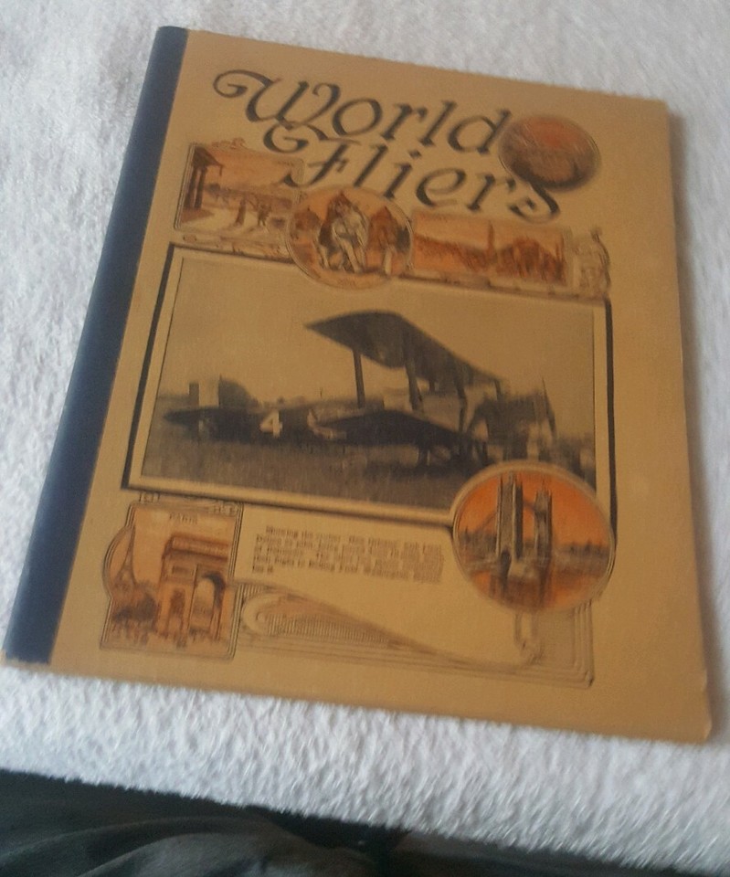 Early 1900s children's school notebook WORLD FLIERS beautiful aviation ...