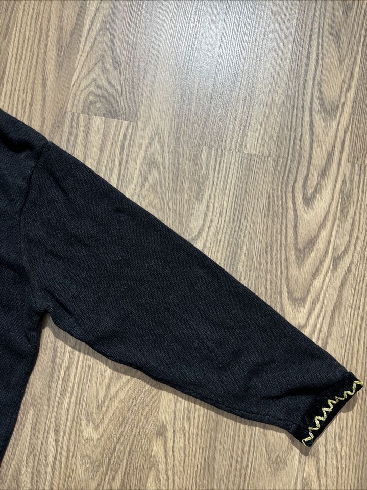 VTG Quaker Factory Nativity Christmas Cardigan Mary Joseph Baby Jesus ...