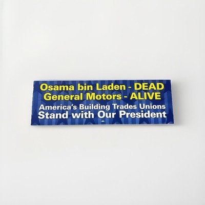 Original Union for Obama “Osama bin Laden - DEAD” Bumper Sticker | eBay