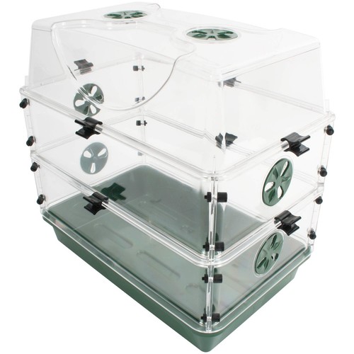 Medium and Herb Domed Propagator with 2 Vented Side Height Extensions ...