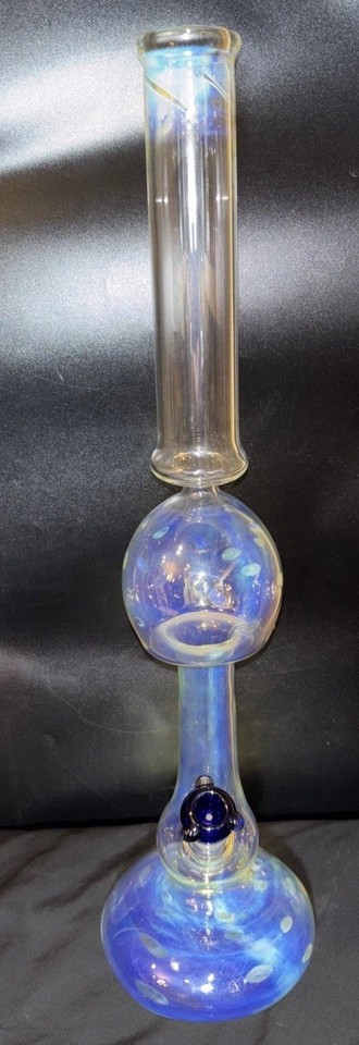 Vintage 2 FT Custom Blown Glass WaterPipe Tobacco Bong Mushroom US Made ...
