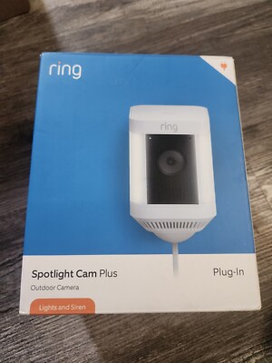 Ring Spotlight Cam Plus B09J1TB7TB Wi-Fi Indoor/Outdoor Surveillance ...
