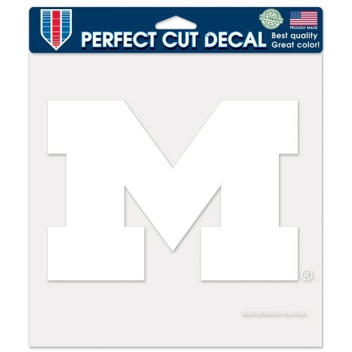 MICHIGAN WOLVERINES WHITE LOGO CUT DECAL 8"X8" SHEET PERFECT FOR ...