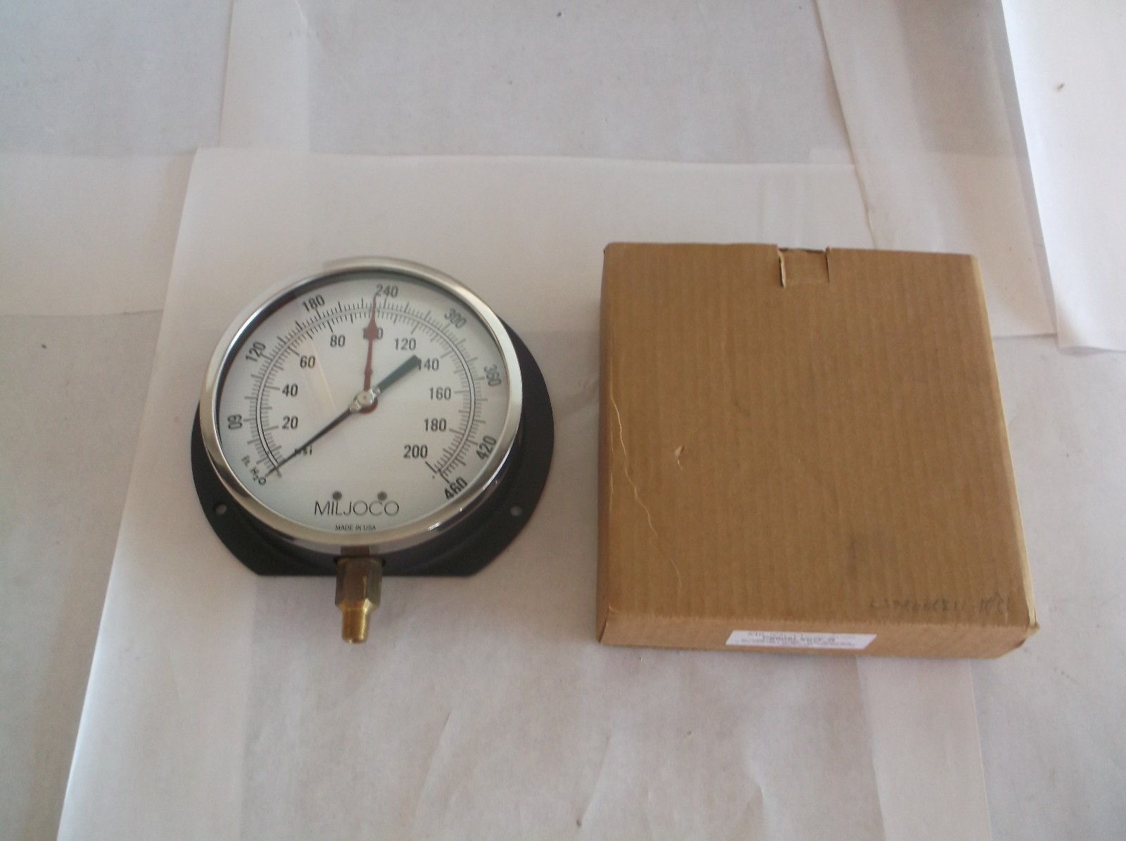 MILJOCO Pressure Gauge, Altitude Red Set Pointer Gauge Type, 0 to 200 ...