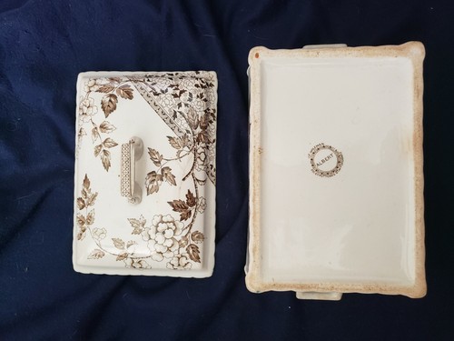 Staffordshire Covered Serving Bowl J F Wileman Albert Foley 10x6.5x5 ...