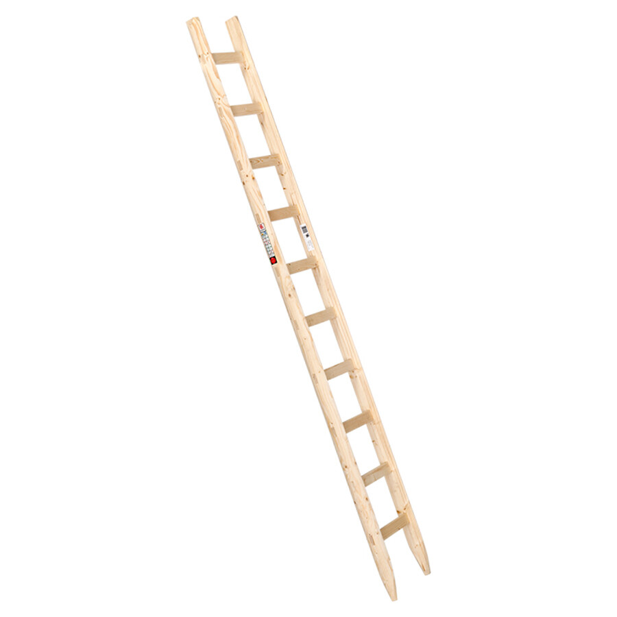 Euroline Holzanlegeleiter 10 Sprossen Anlegeleiter Holz Anstellleiter ...