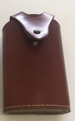 Brown Leather Cover army style Hip Flask Cover | eBay Australia