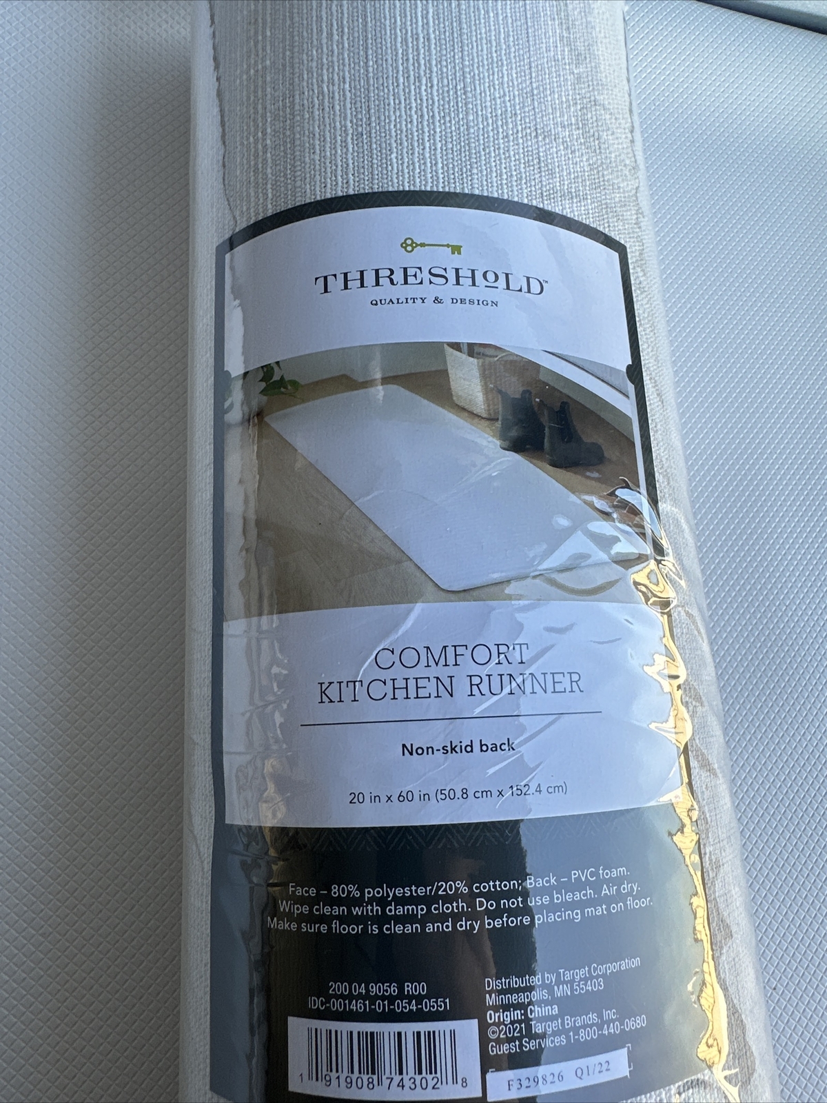 Threshold Comfort Kitchen Runner 20 Non Skid Back Woven Jute Look Tan ...