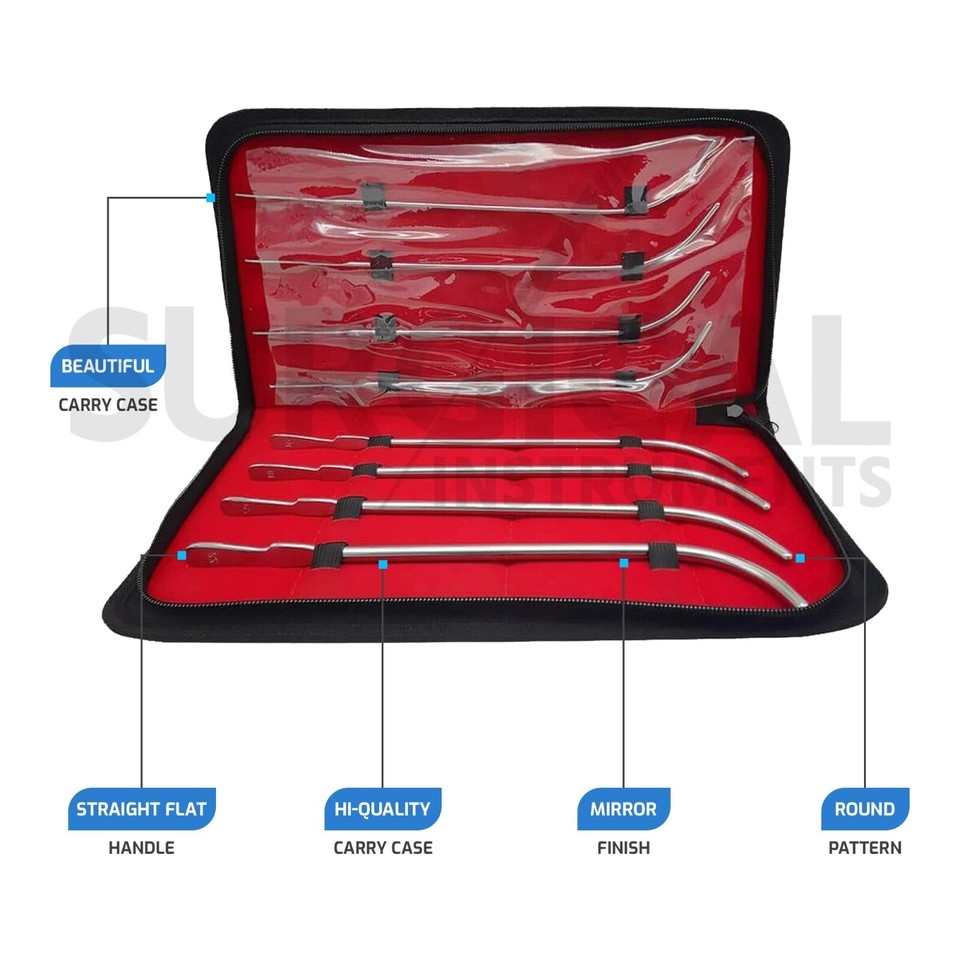 8 Pcs Van Buren Dilator Urethral Sounds Set Kit OB/Gynecology Surgical ...