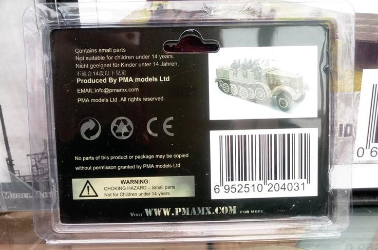 PMA 1/72 German Army vehicle sitting 5 soldier group B section P0403 ...