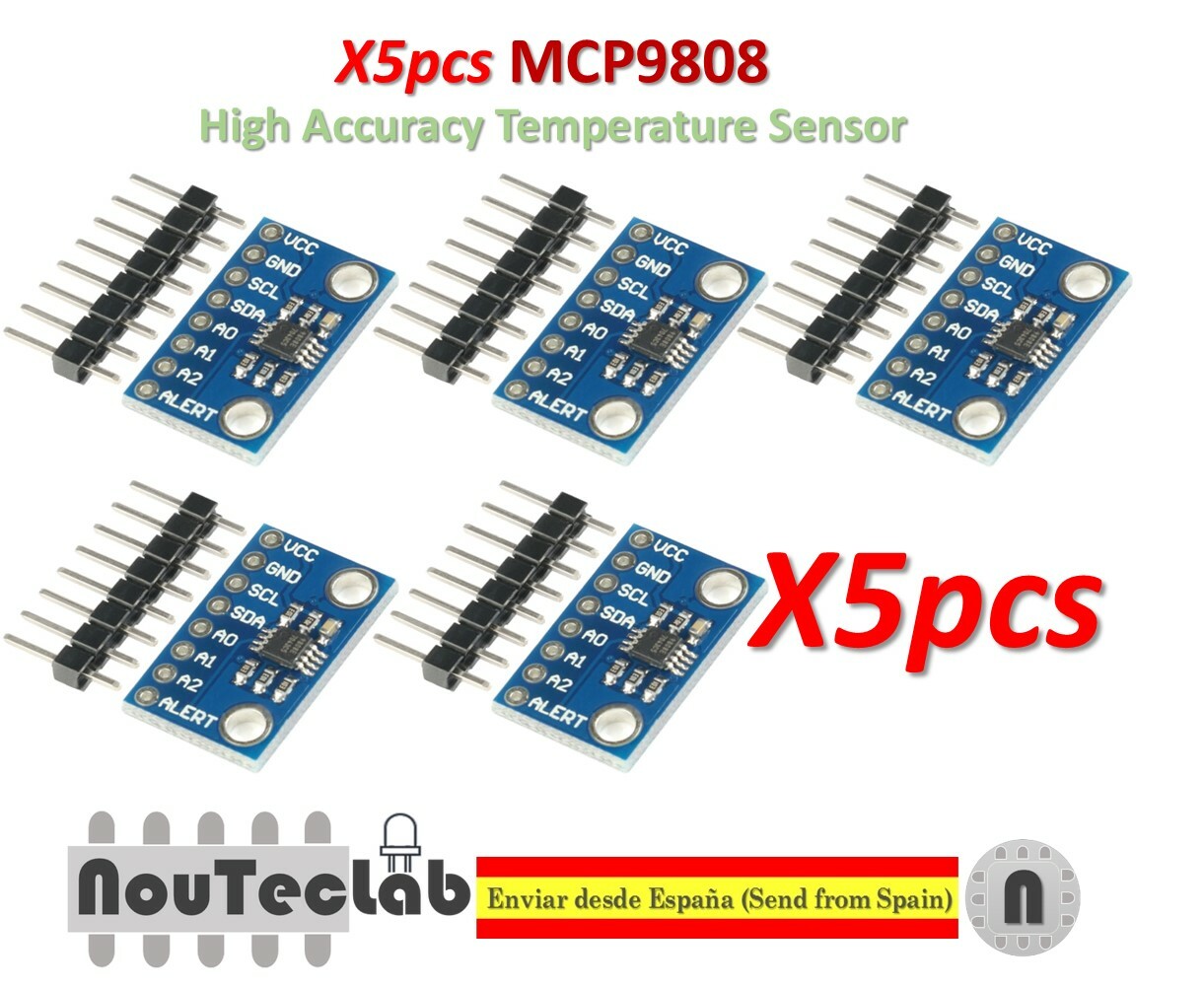 5pcs MCP9808 High Accuracy Temperature Sensor I2C Breakout Board CJMCU ...