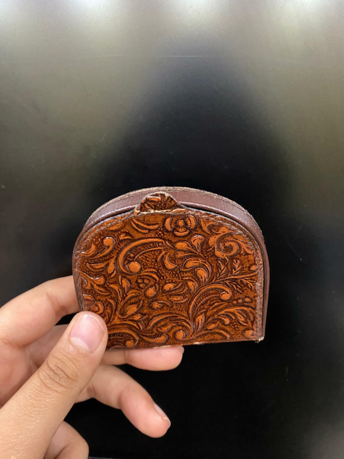 Antique Small wallet Made Genuine Leather Natural Handmade Women 3 ...