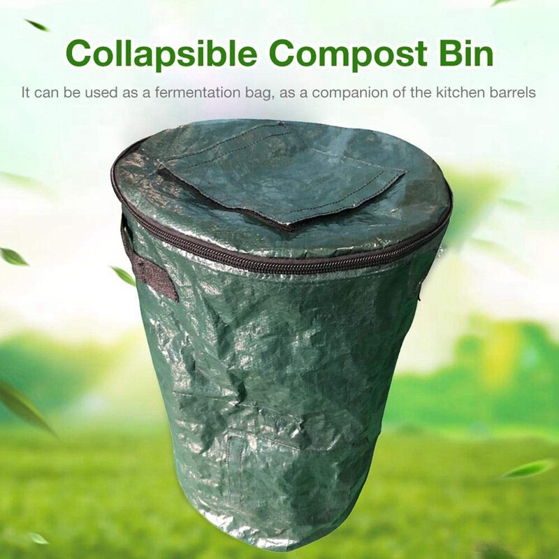 Collapsible Compost Bin, Waste Bag, Reusable Heavy Duty Garden Leaf4890 ...