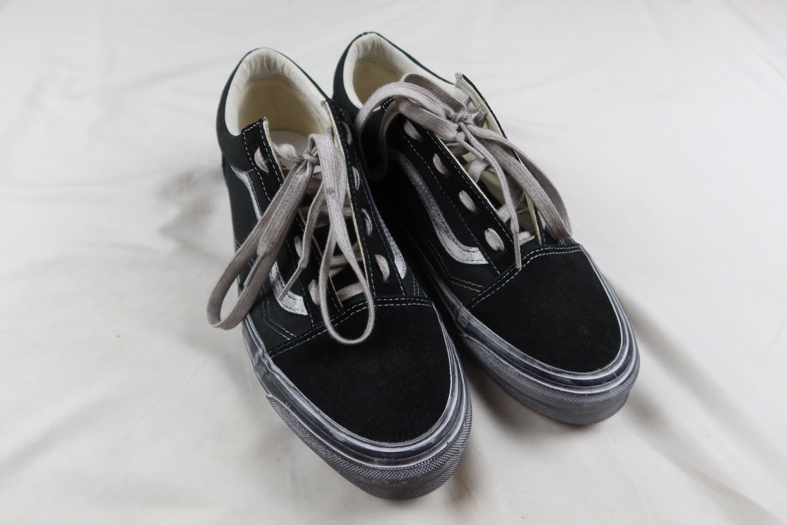 Vans Vault OG Old Skool LX Distressed Black White VN0A5FBEBA2 Size 10.5 ...